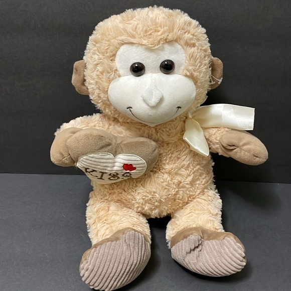 Walmart | Toys | Walmart M Swirl Monkey Plush 5 Tan Monkey Corduroy ...